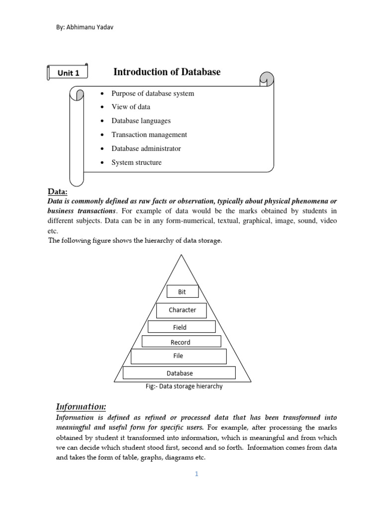 6th Sem-DBMS-Reference Up To Unit 5 | PDF | Databases | Conceptual Model