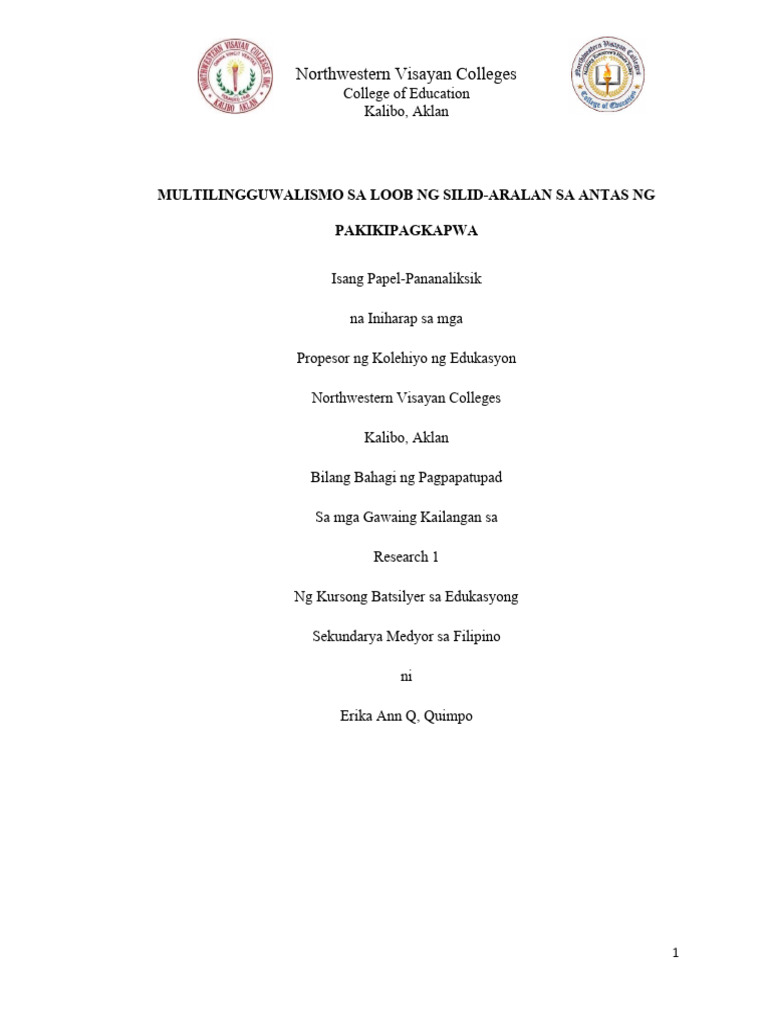 Erika Chapter 1 - 5 Final | PDF