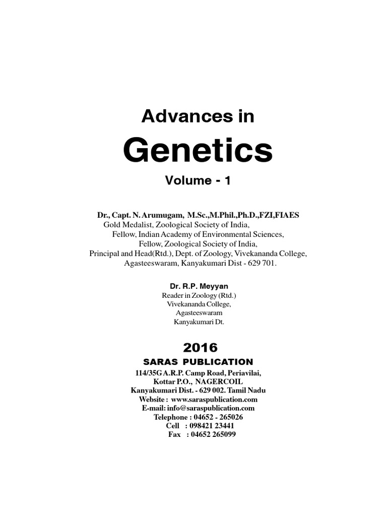 Advances in Genetics | PDF