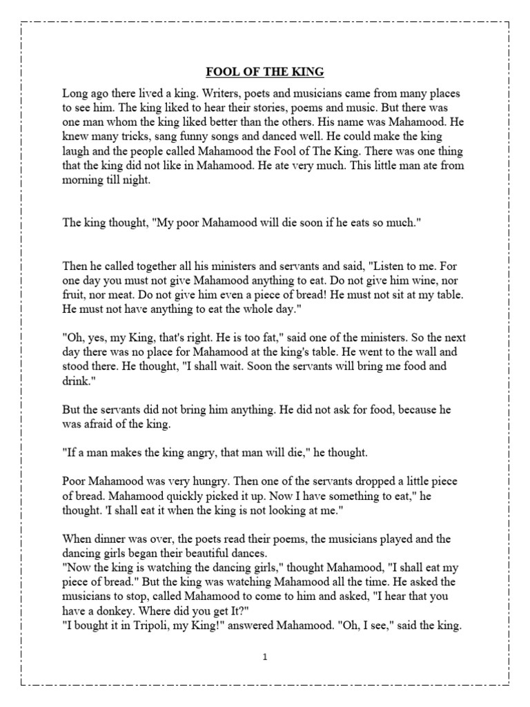 Fool of The King | PDF