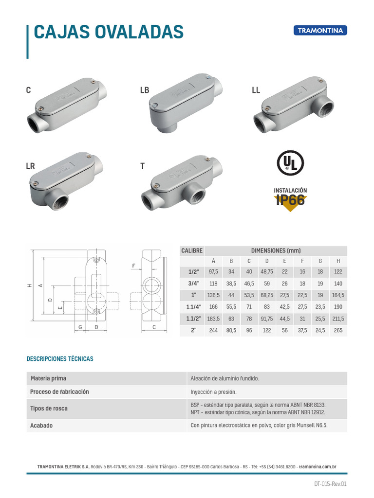 Caja Condulet | PDF | Tornillo | Física Aplicada e Interdisciplinaria