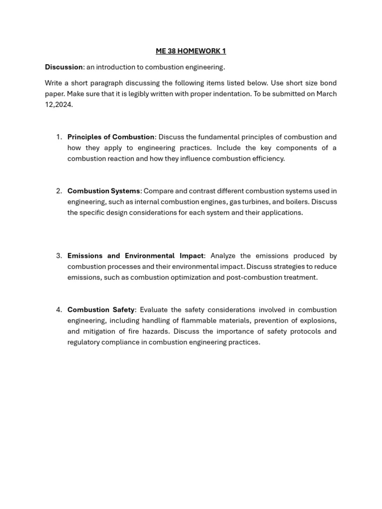 Combustion Engineering Basics | PDF