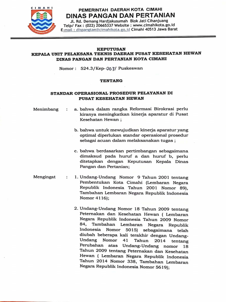 SK Sop Puskeswan 2023 | PDF