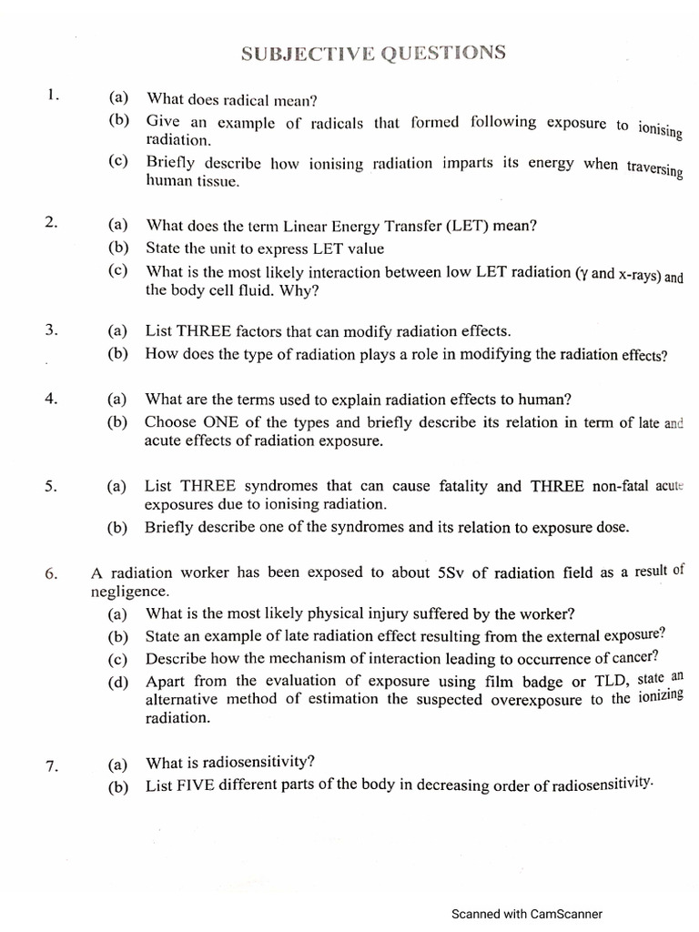 Tutorial Chapter 1 Safety & Awareness Radiology | PDF