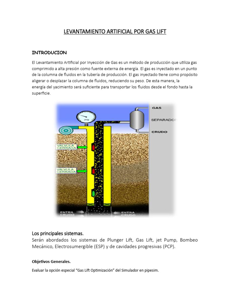 Gas Lift: Métodos y Optimización en Pozos | PDF | Gases | Presión