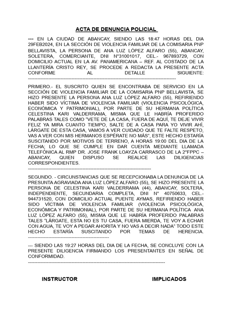 Acta de Entrega de Menor | Descargar gratis PDF | Violencia doméstica | Violencia de género