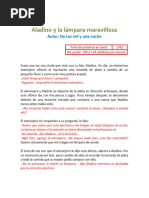 Cuento Aladino y La Lámpara Maravillosa | PDF