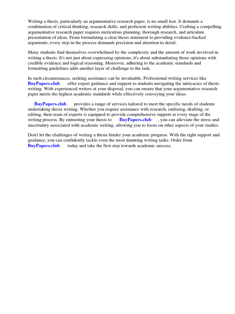 Guide To Writing An Argumentative Research Paper | PDF | Essays | Evidence