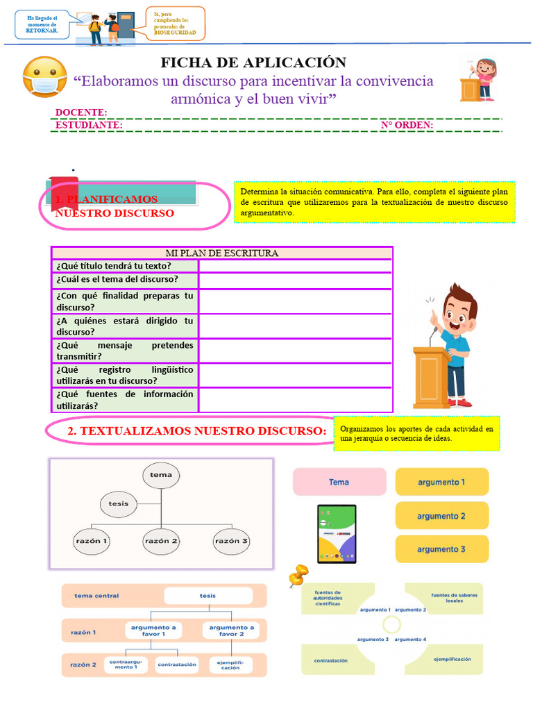 5° Ficha de Aplicación Sesión 7-Sem.4-Exp.1-Com | PDF | Hablar en público | Comunicación humana