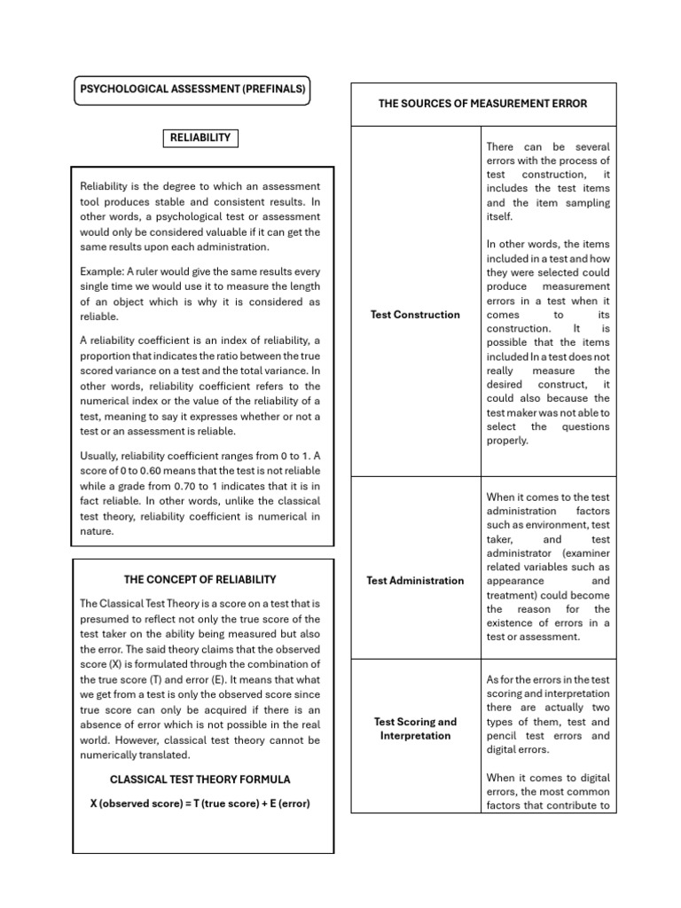 Psychological Assessment Prefinals | PDF | Statistics | Statistical Analysis