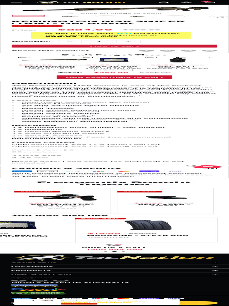 Remington MSR Sniper (Tan) - Gel Blaster - Tacnation | PDF ...
