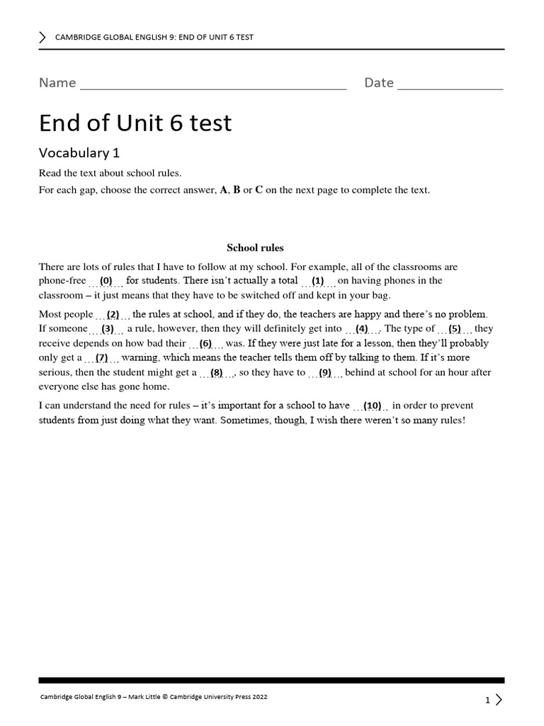 Ge 9 Eou6 Test Pdf