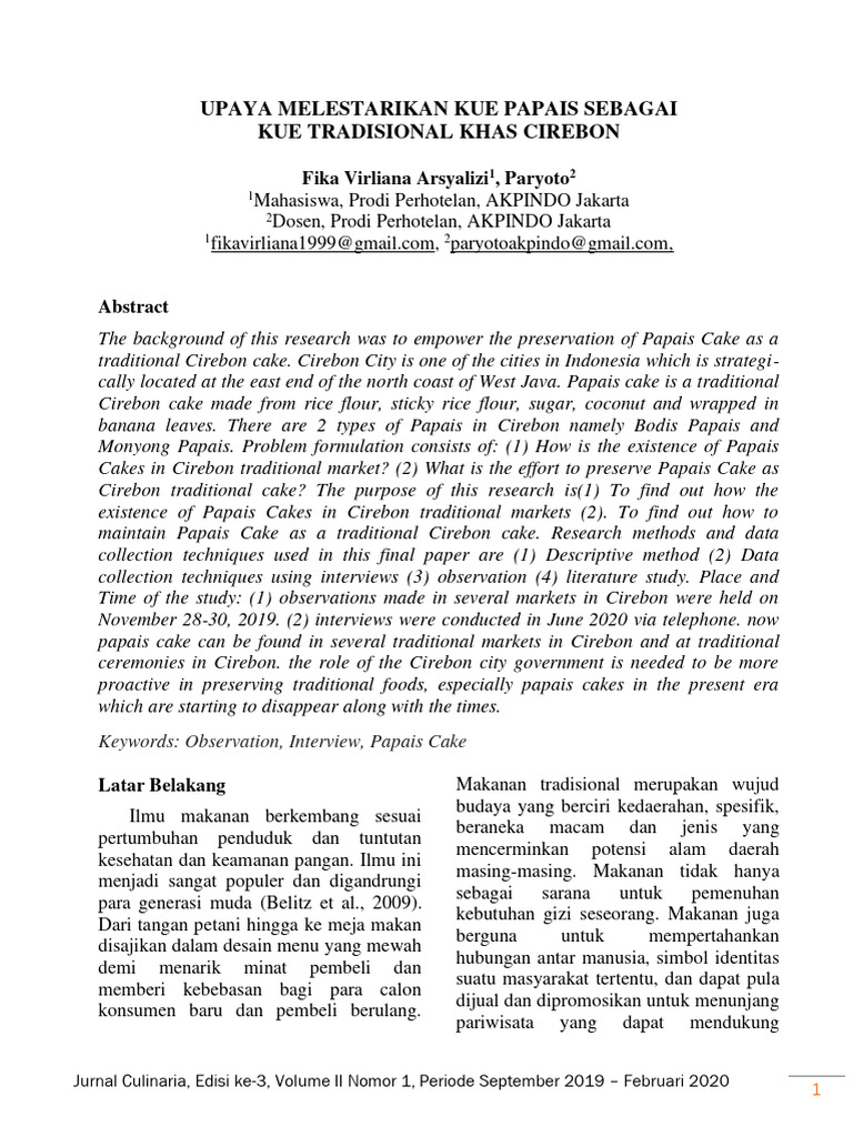 996-Penelitian Dosen-1352-1-10-20210729 | PDF | Cakes | Indonesian Cuisine