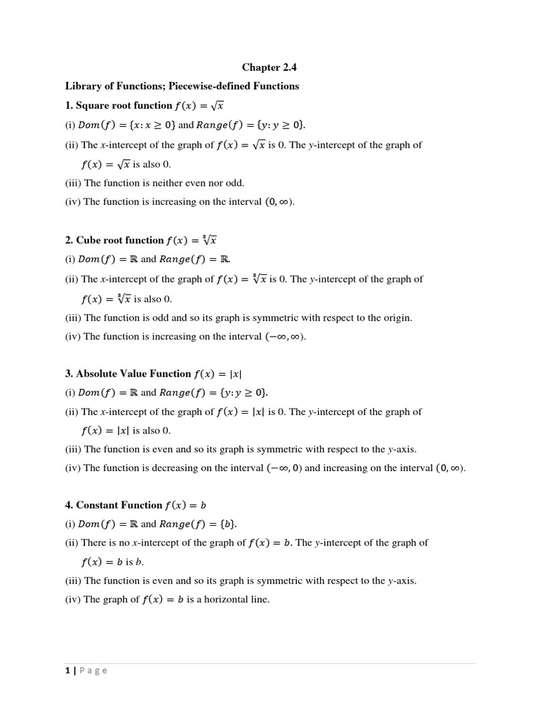 Chapter 2.4 | PDF | Function (Mathematics) | Analysis