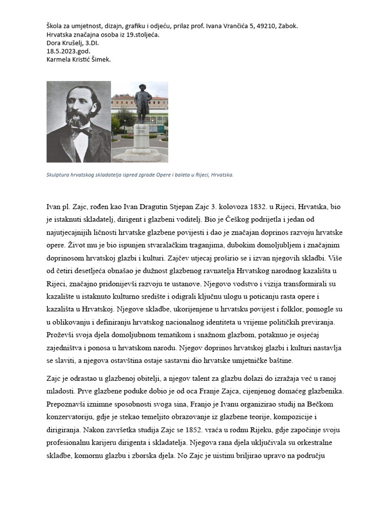 Referat Ivana Pl. Zajca | PDF