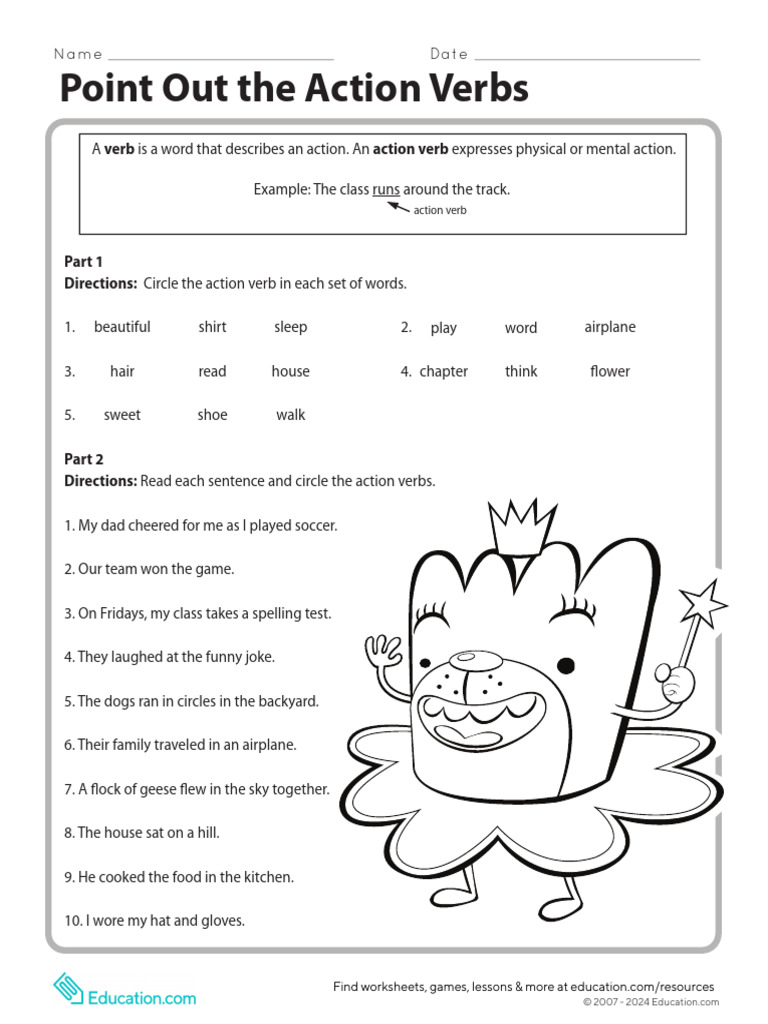 point-out-the-action-verbs | PDF