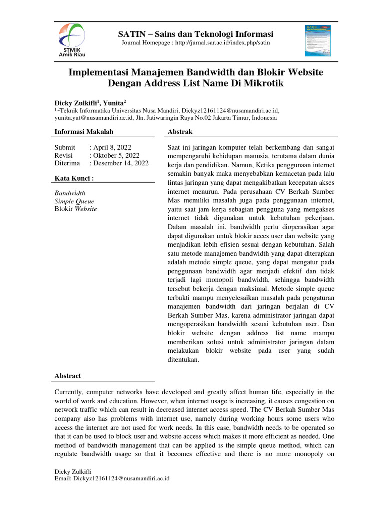 Referensi Bandwidth | PDF