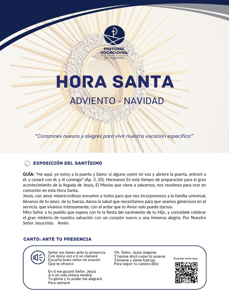 Hora Santa Voc Adv-Nav | PDF | María, madre de Jesús | Cristo (título)