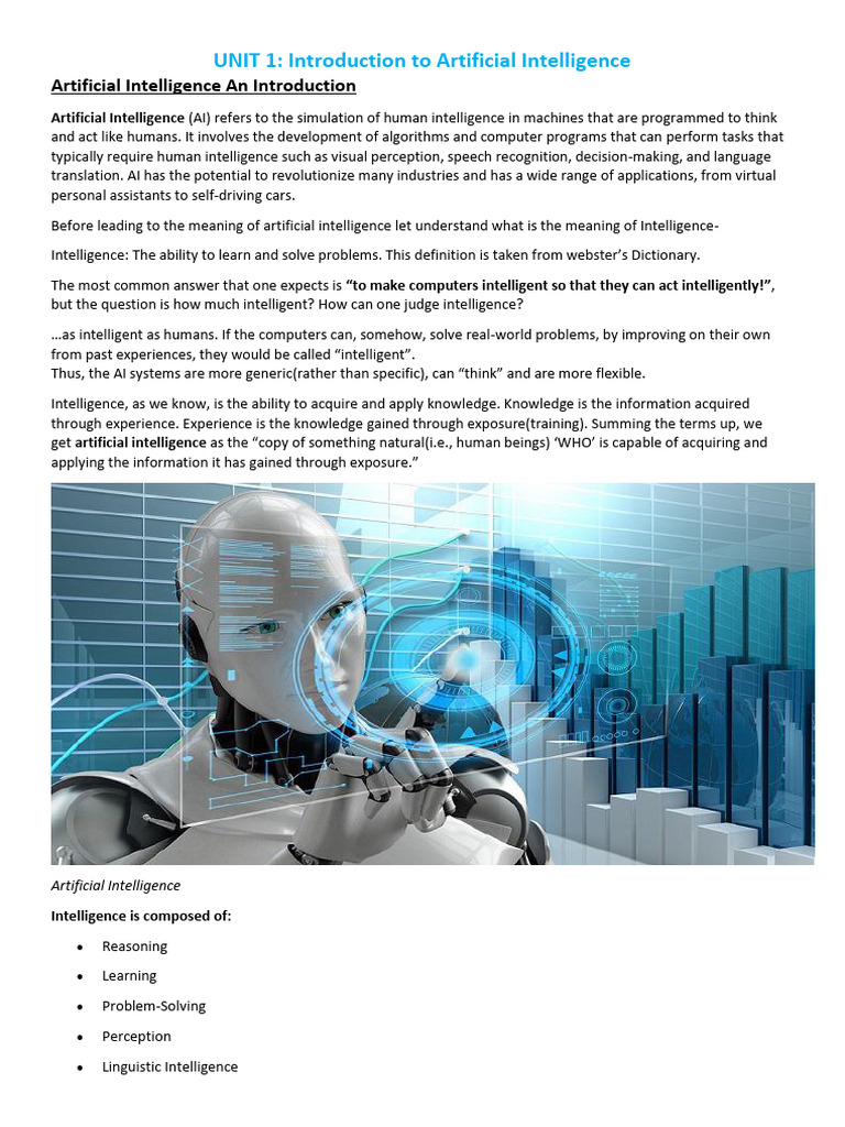 Fundamental of AI | PDF | Artificial Intelligence | Intelligence (AI) & Semantics