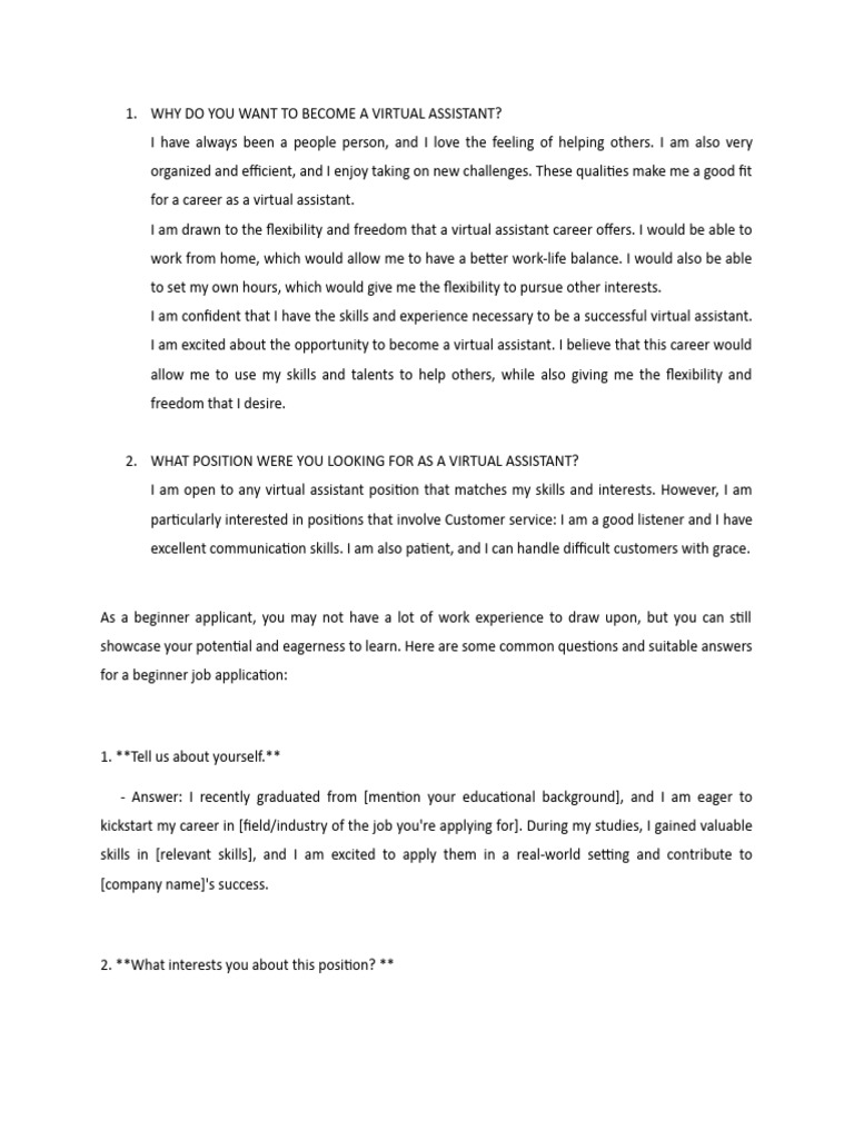 Becoming a Virtual Assistant: My Journey | PDF | Human Communication | Behavior Modification