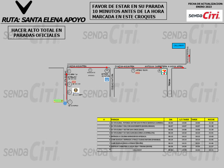 Croquis CALLAWAY Santa Elena Apoyo | PDF