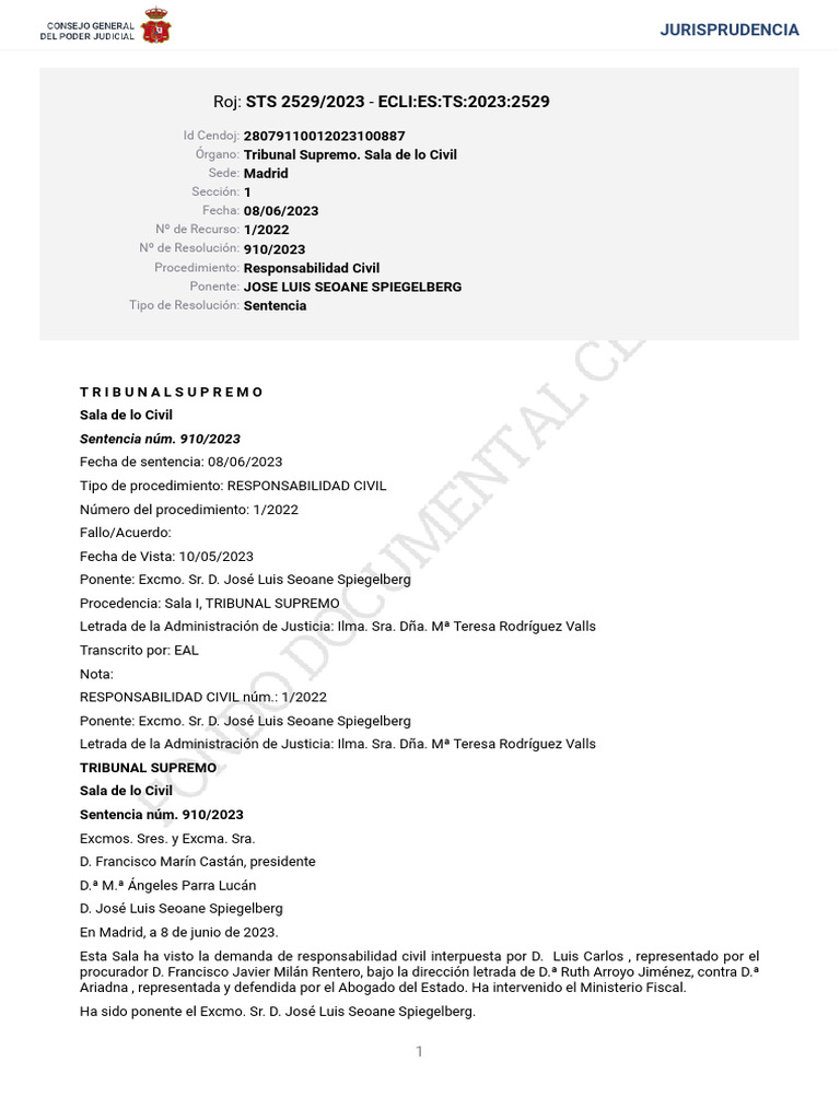 STS_2529_2023 | PDF | Caso de ley | Perdón