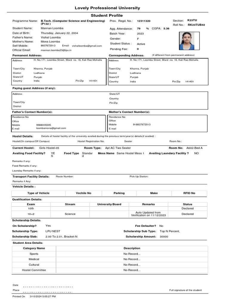 Student Details | PDF | Mobile App | Information Technology