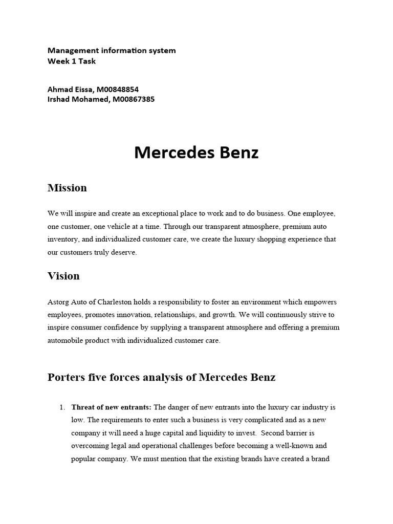 Week 1 Task | PDF | Mercedes Benz | Taxes