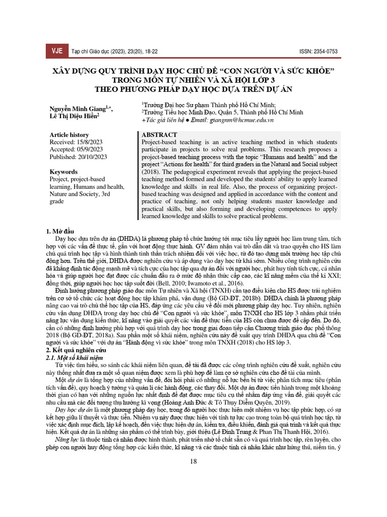 Nguyn Minh Giang L TH Diu Hin | PDF