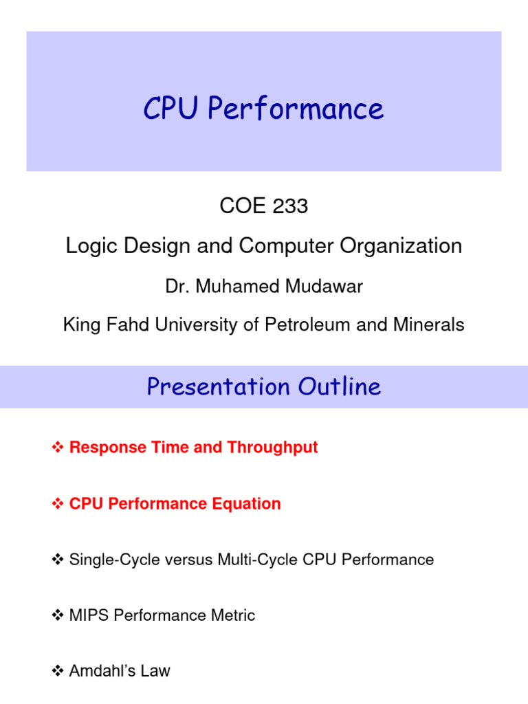 12 CPUPerformance | PDF | Central Processing Unit | Hertz