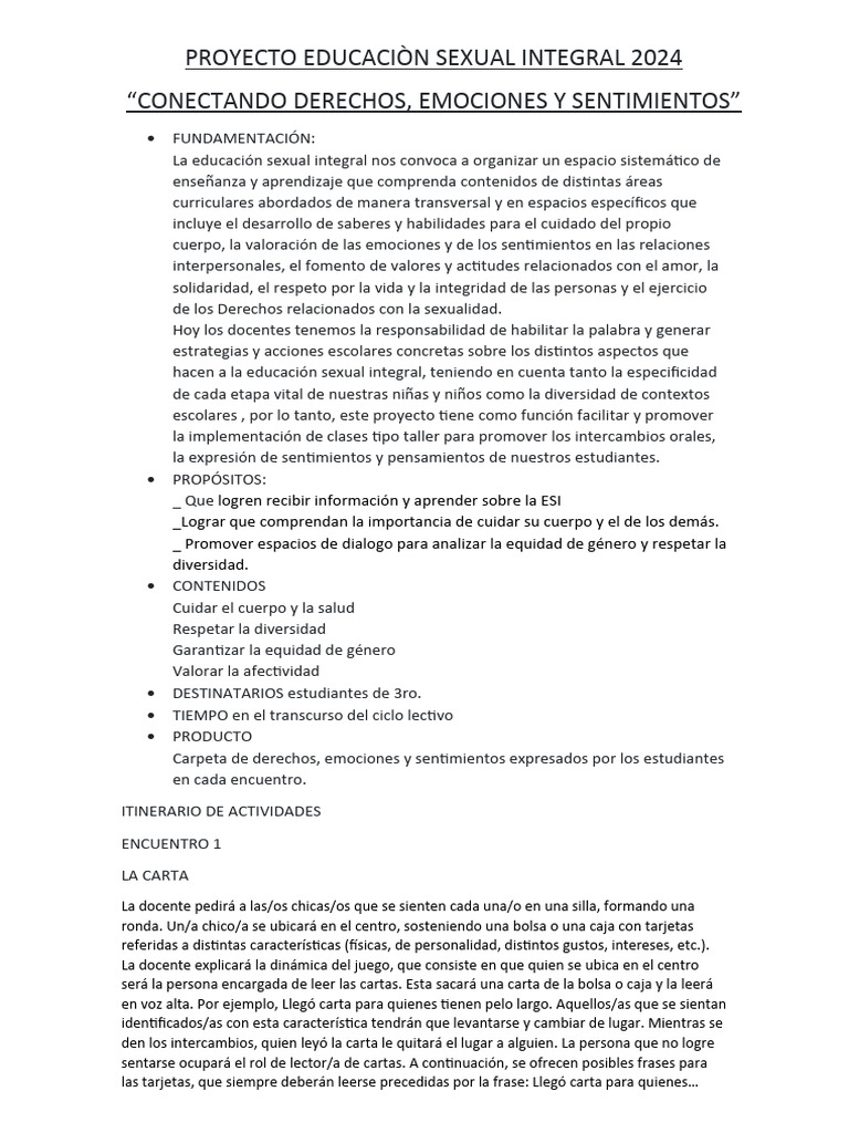 ESI 2023 | PDF | Educación sexual | Adultos