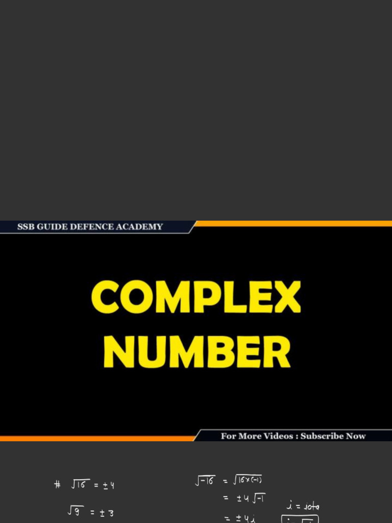 Complex Number by Parveen Sir | PDF