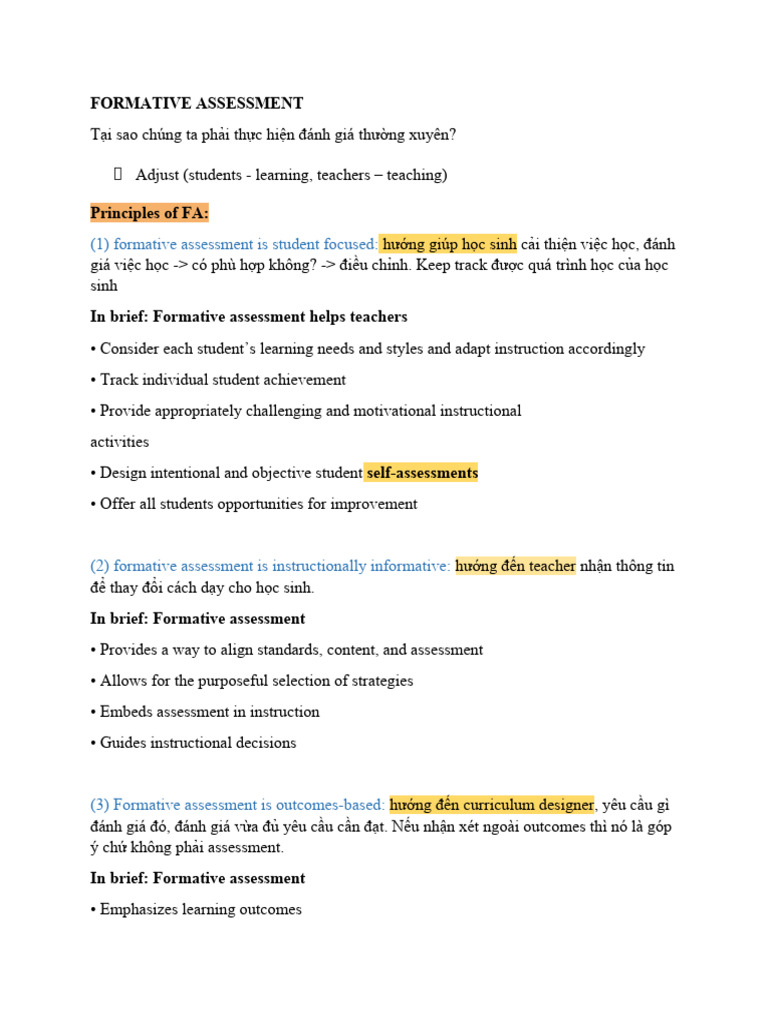 Formative Assessment | PDF