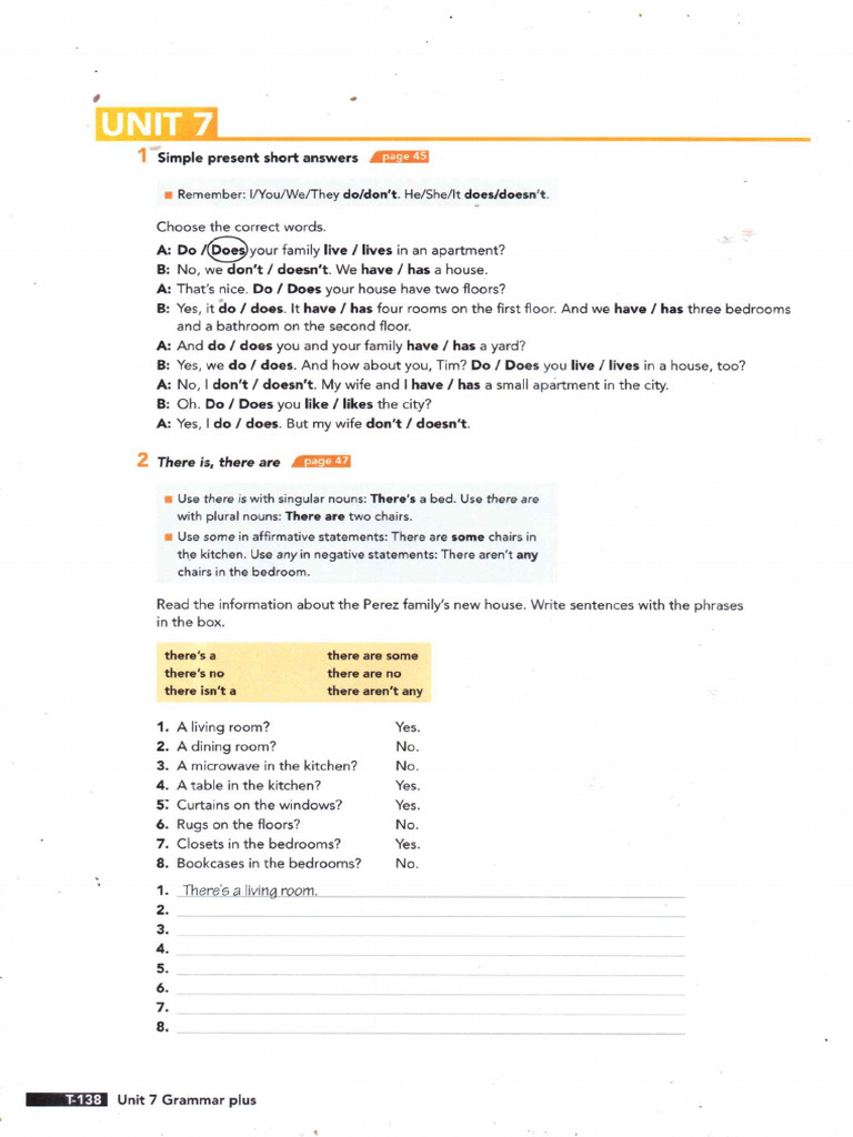 Grammar Plus Unit 2 | PDF