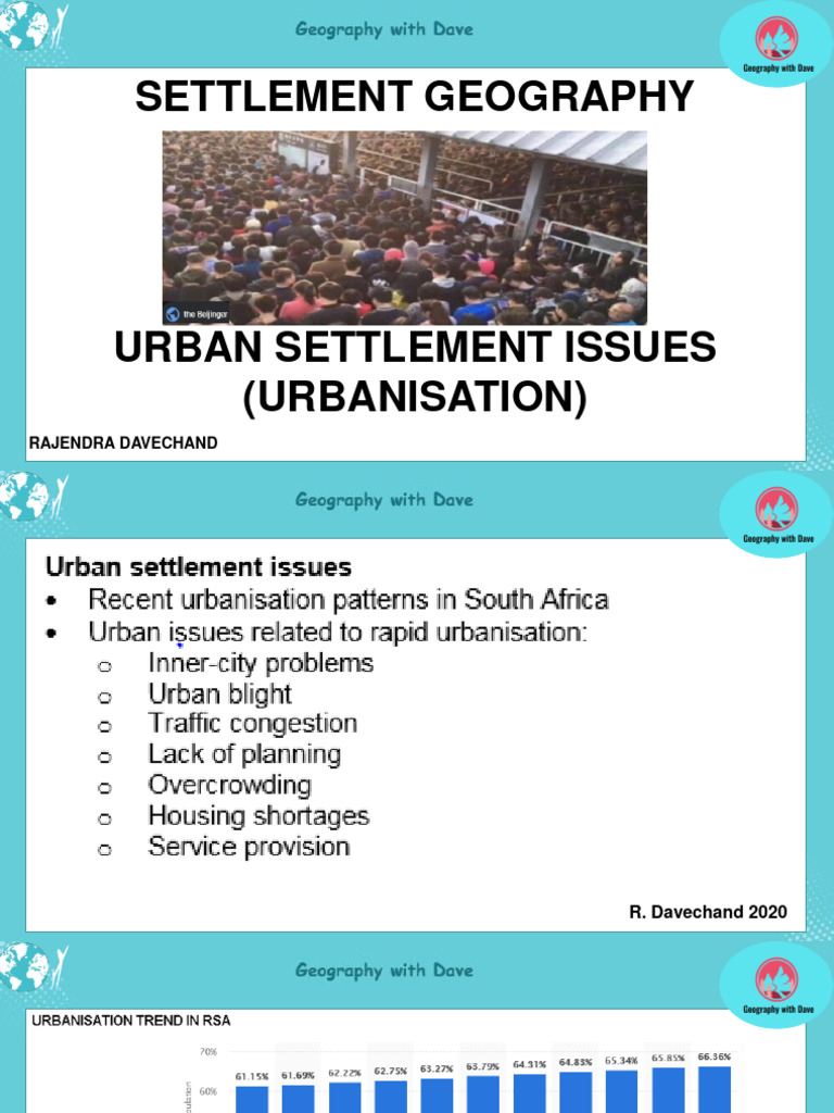Urban Settlement Issues - Urbanisation | PDF | Urbanization ...