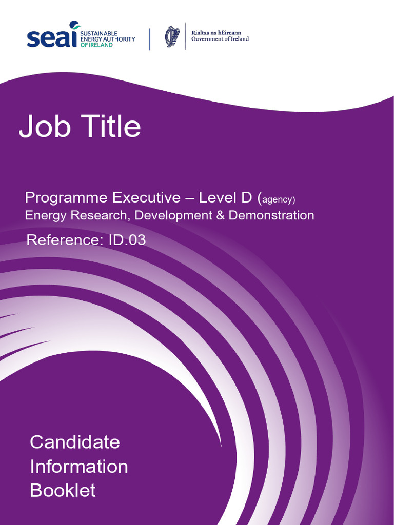 SEAI Programme Executive Job Opening | PDF | Recruitment | Innovation