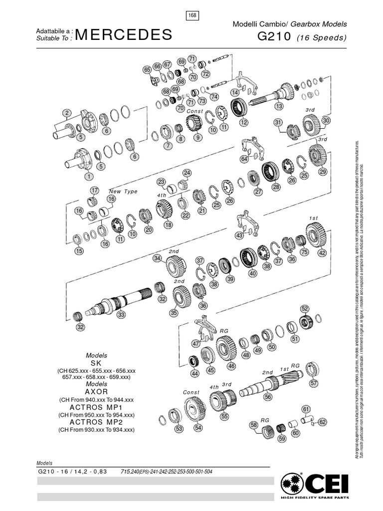 G210 Gearbox Parts Reference Guide | PDF | Mechanical Engineering ...