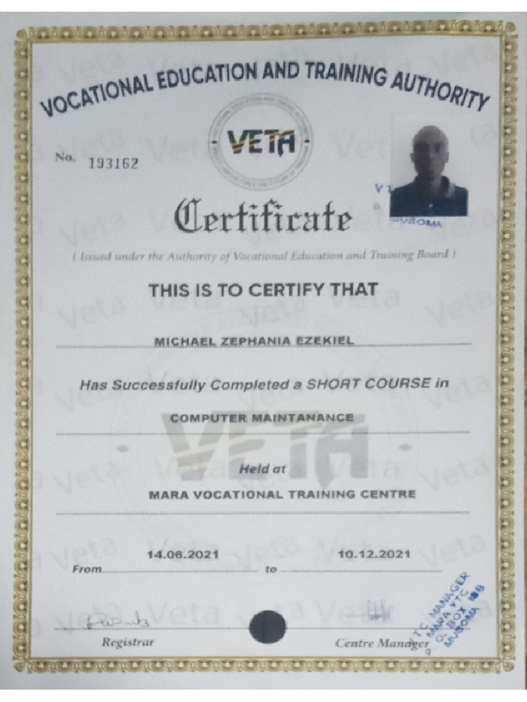 Veta It Certificat | PDF
