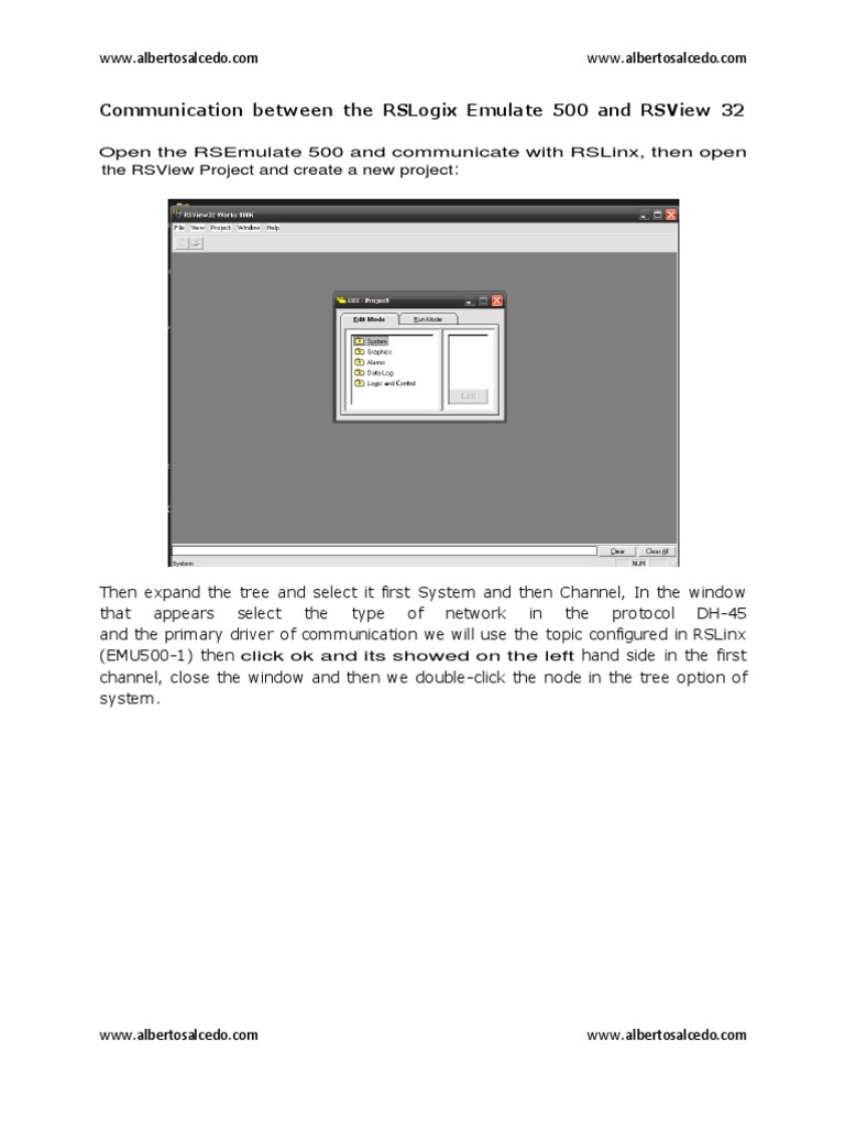 Communication RSLogix Emulate 500 and RSView 32 | PDF | Node ...