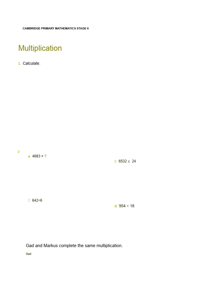 Math Paper 3 GR 5 | PDF | Multiplication | Elementary Mathematics