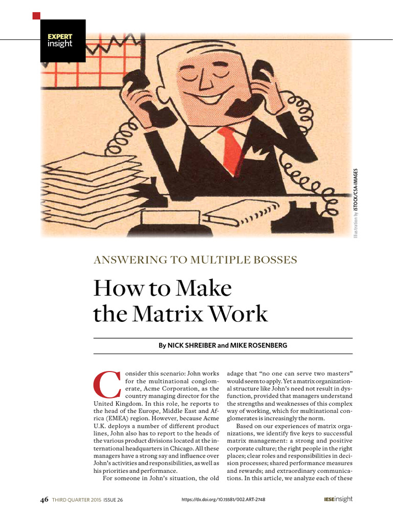 How To Make Matrix Work | PDF | Organizational Culture | Hierarchy
