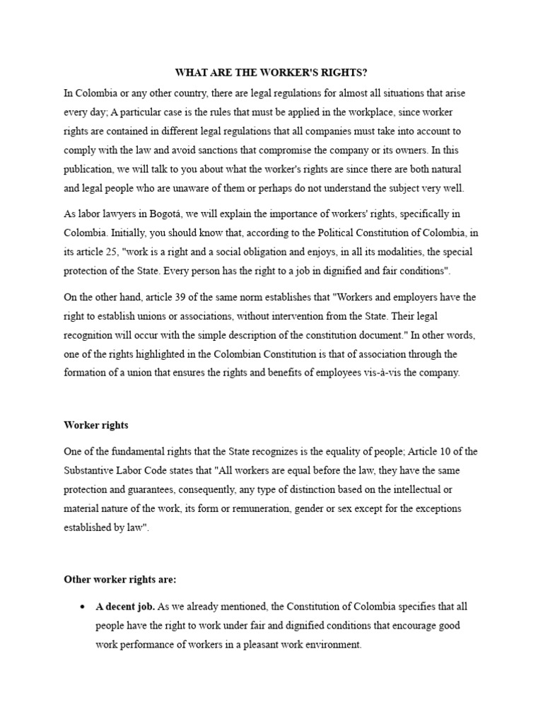 What Are The Worker | PDF | Employment | Salary