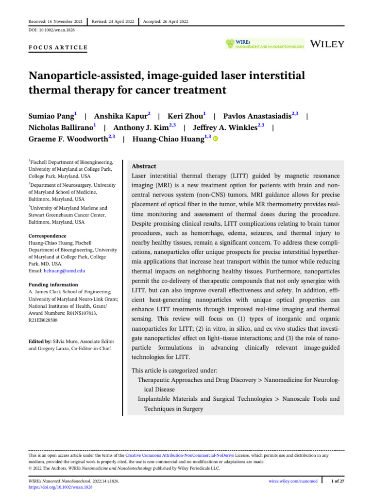 WNAN 14 E1826 | PDF | Nanoparticle | Laser
