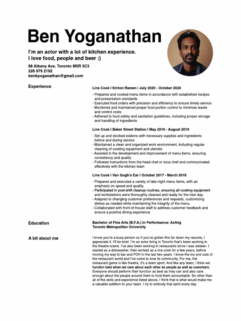 Ben Resume - Line | PDF