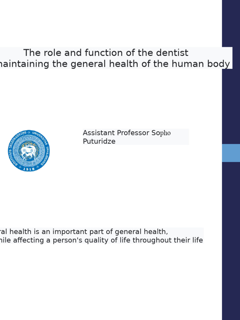 Introduction To Dentistry | PDF | Periodontology | Dentistry