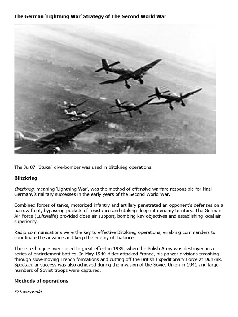 Blitzkrieg - The Lightning War | Download Free PDF | Blitzkrieg | European Theatre Of World War II