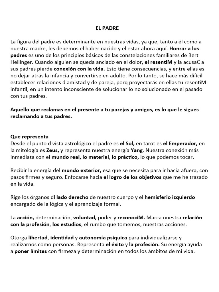 EL PADRE | PDF | Amor | Adultos