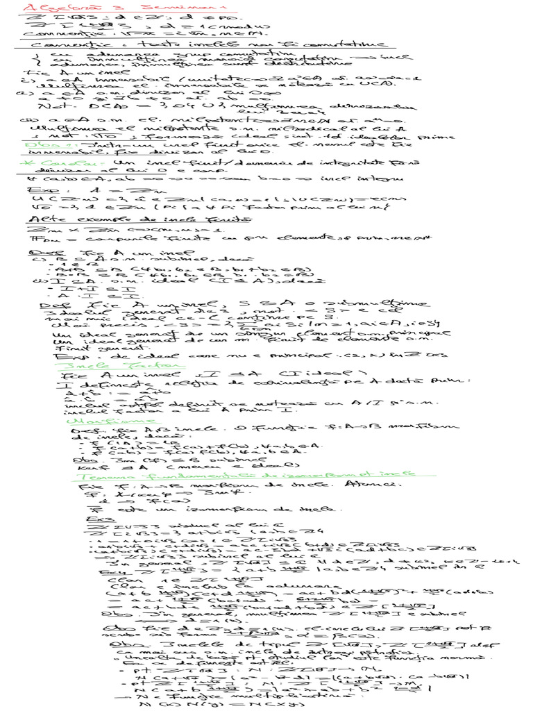 Algebra 3 Seminar 1 | PDF