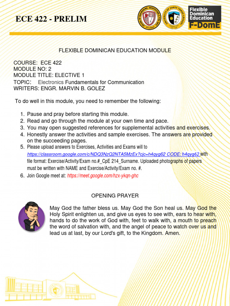 ECE 422 Module 2 | PDF | Electronic Engineering | Electronic Filter