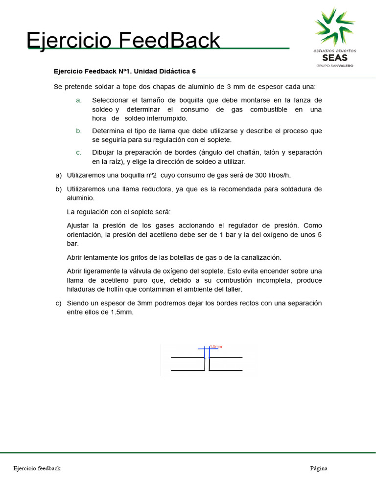 Ejercicio Feedback Unidad 6 | PDF